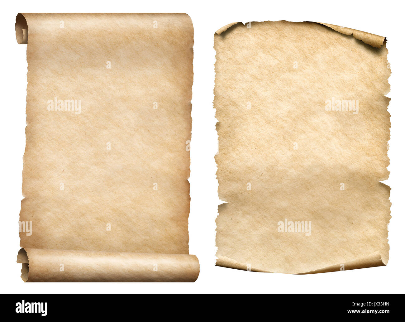 old paper scrolls 3d illustration set Stock Photo - Alamy