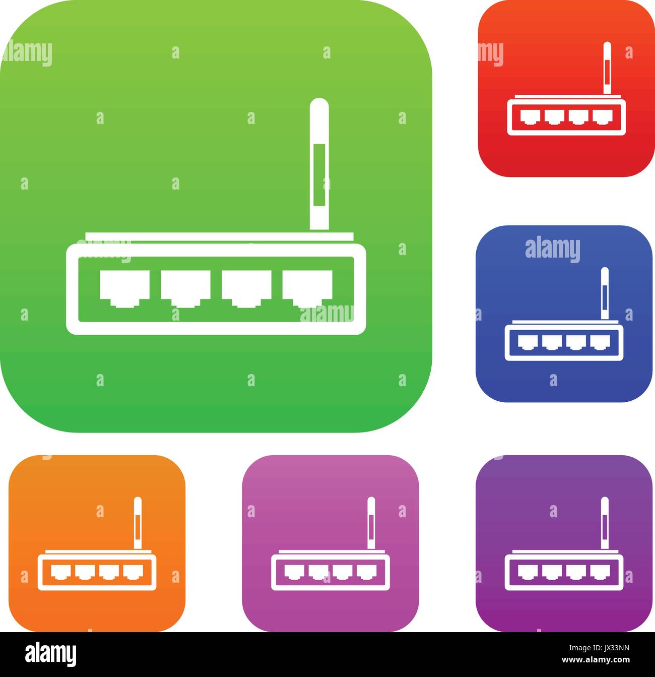 Router set collection Stock Vector Image & Art - Alamy