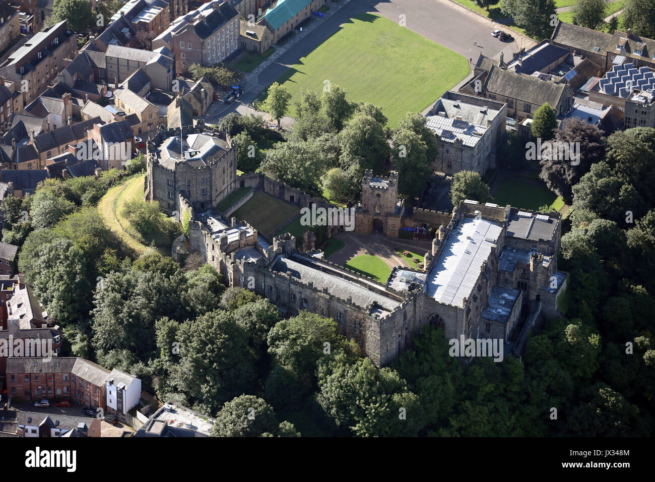 aerial view of Durham Castle (part of Durham University), UK Stock ...