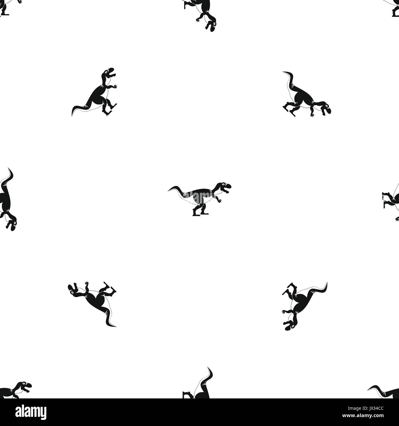 Tyrannosaur dinosaur pattern seamless black Stock Vector Image & Art ...
