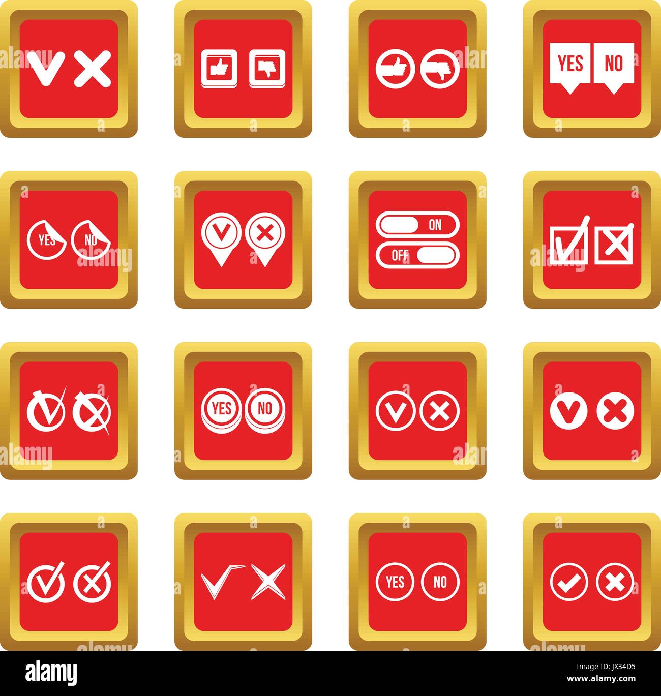 Check mark icons set red Stock Vector Image & Art - Alamy