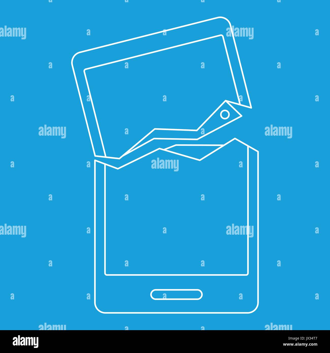 Broken phone icon, outline style Stock Vector Image & Art - Alamy