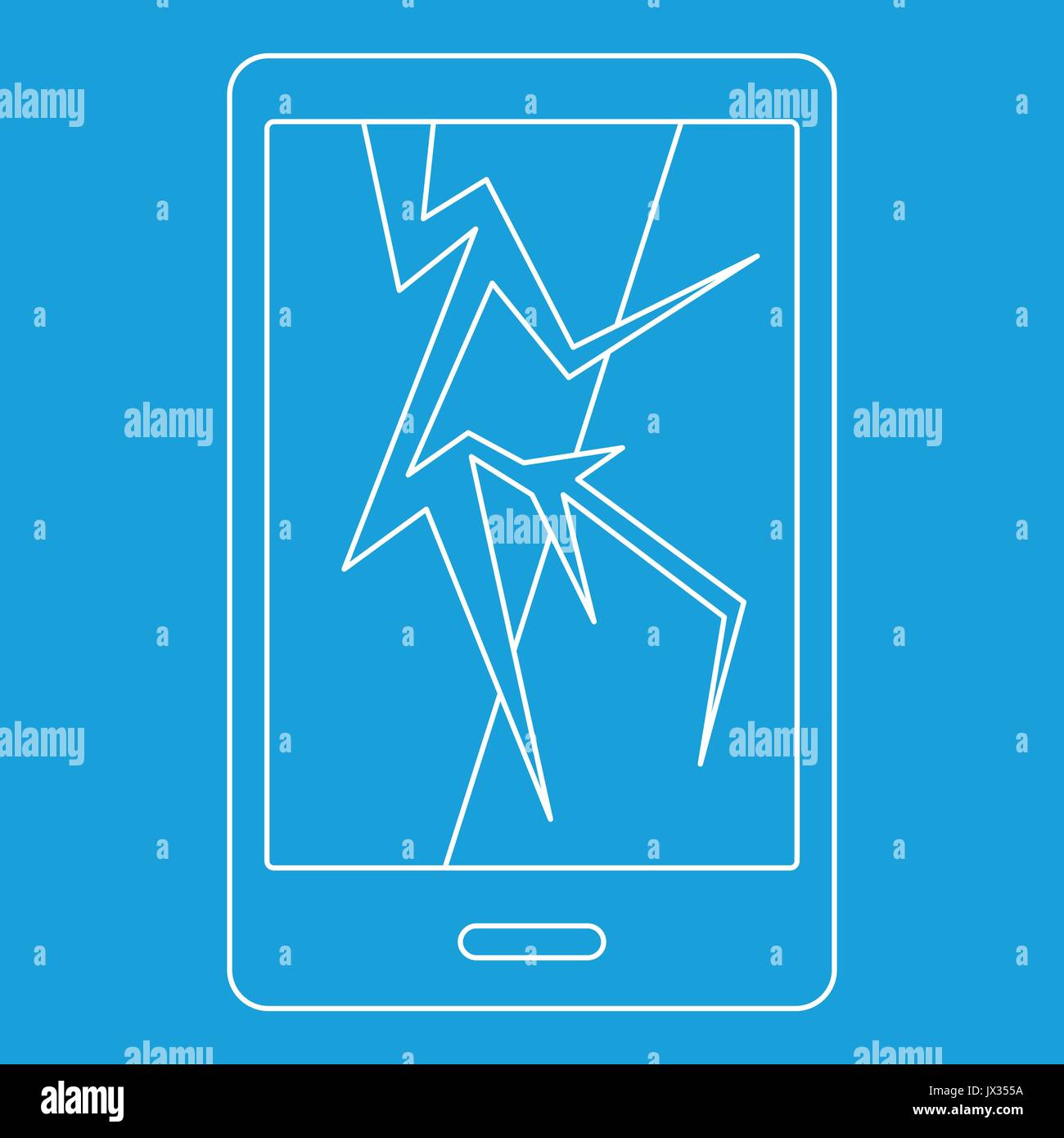 Cracked phone icon, outline style Stock Vector Image & Art - Alamy