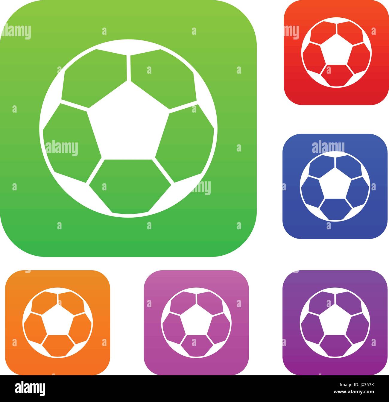 Soccer ball set collection Stock Vector Image & Art - Alamy