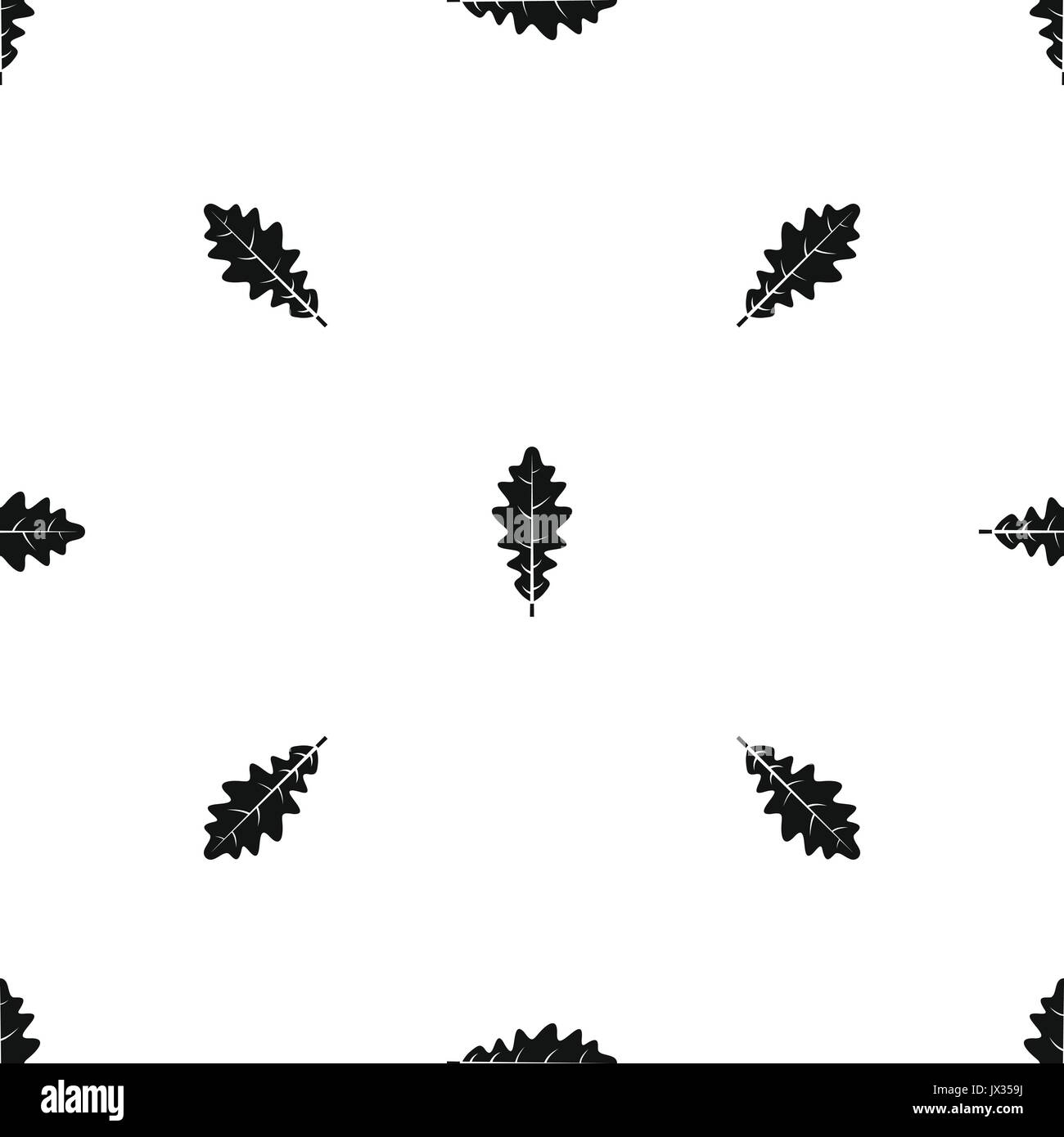 Oak leaf pattern seamless black Stock Vector Image & Art - Alamy