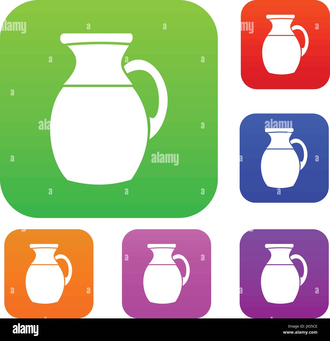 Jug of milk set collection Stock Vector Image & Art - Alamy