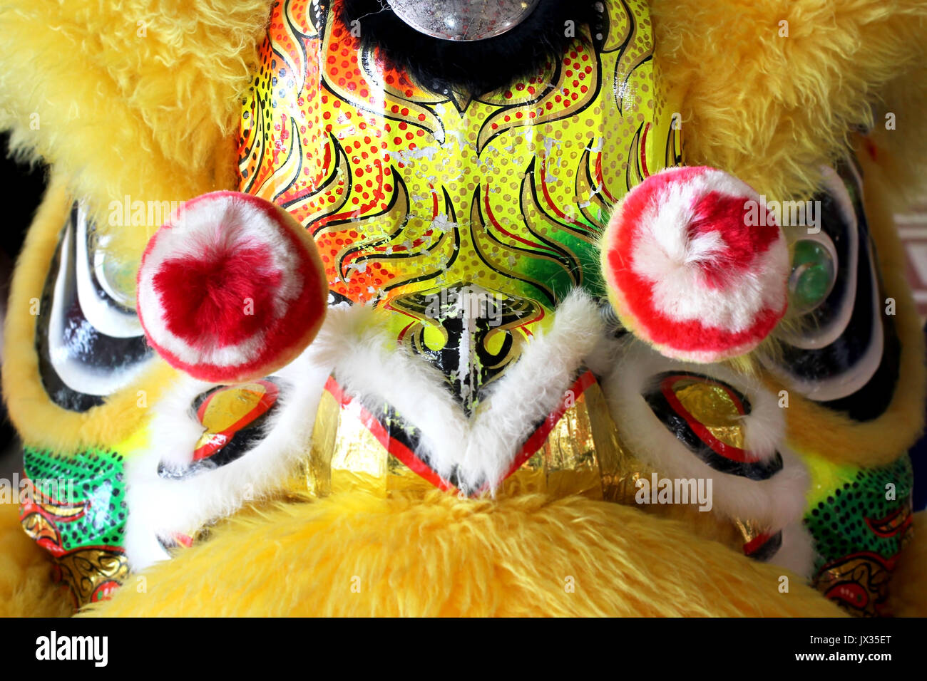 closeup of a chinese dancing lion head Stock Photo - Alamy