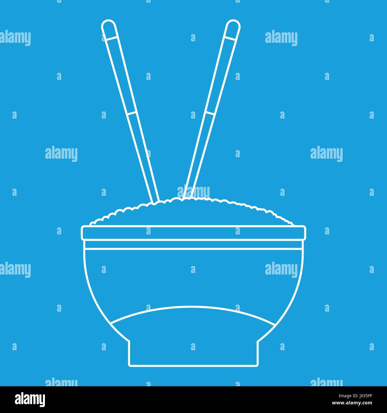 Bowl of rice icon, outline style Stock Vector Image & Art - Alamy