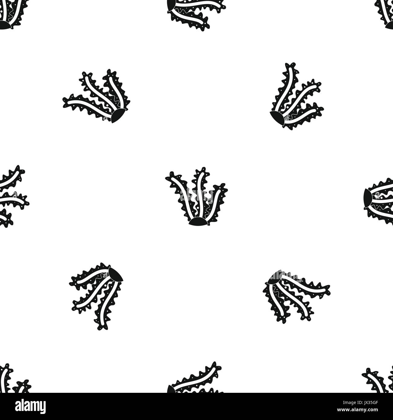 Seamless pattern seafood set Black and White Stock Photos & Images - Alamy