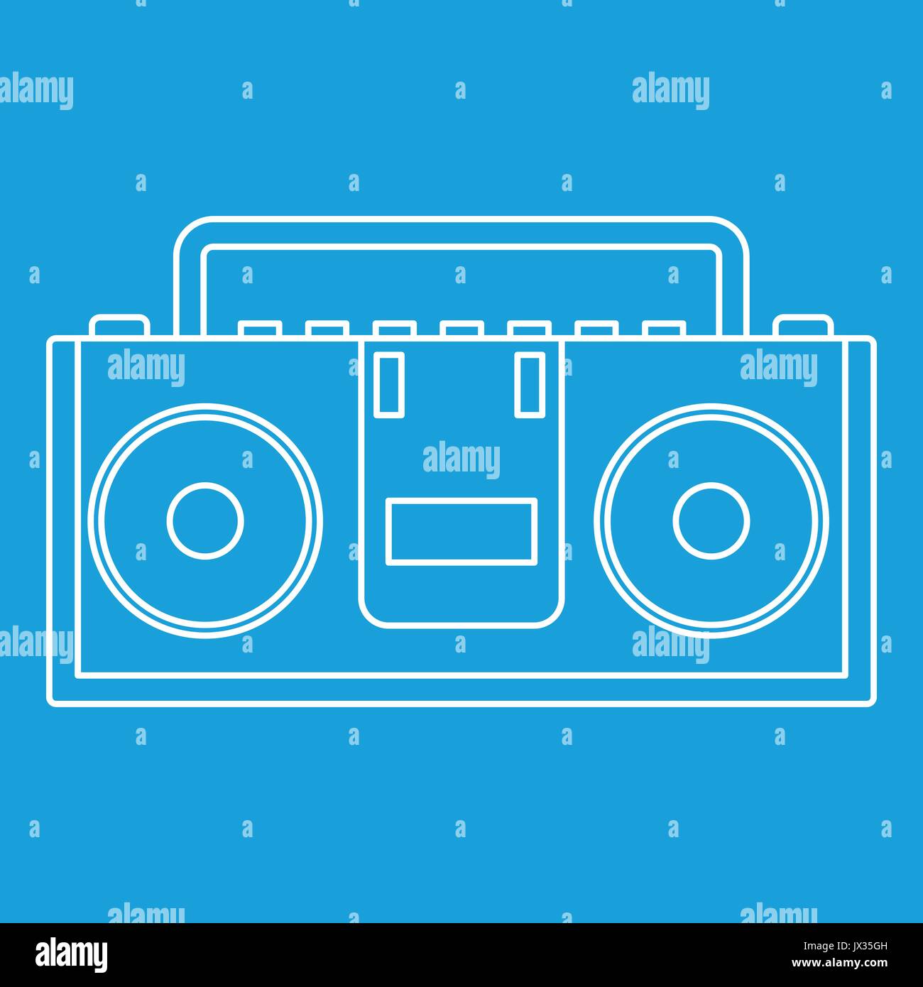 Music boombox icon, outline style Stock Vector Image & Art - Alamy