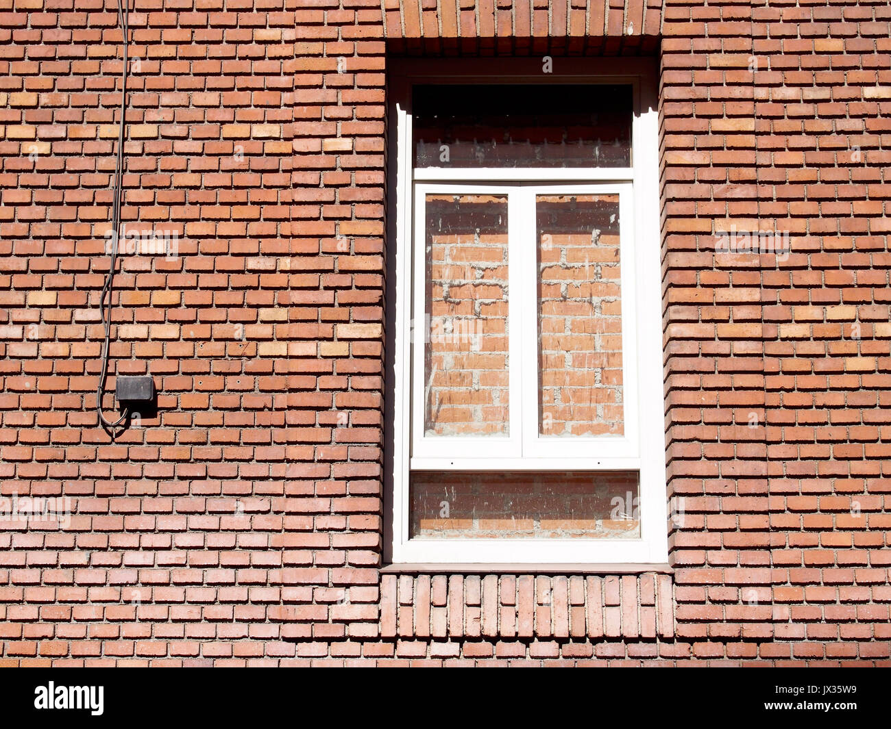 Window covered with brick Stock Photo - Alamy