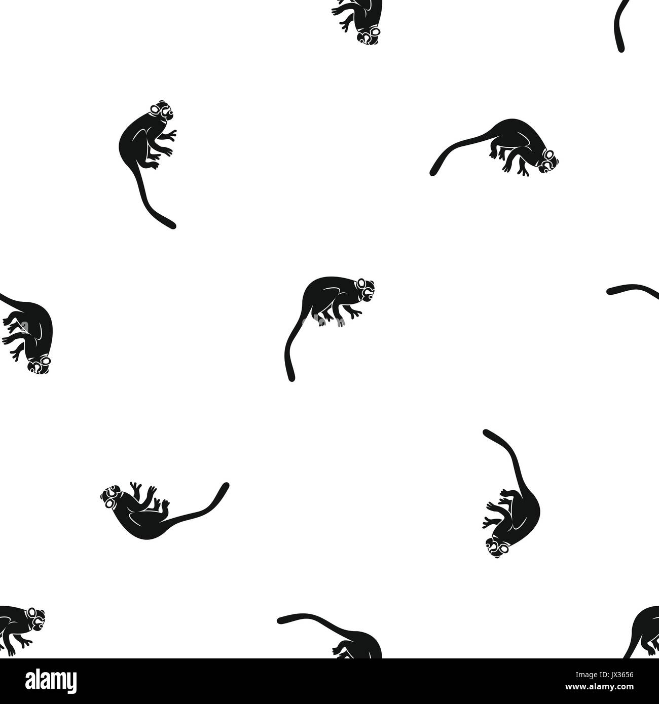 Marmoset monkey pattern seamless black Stock Vector Image & Art - Alamy