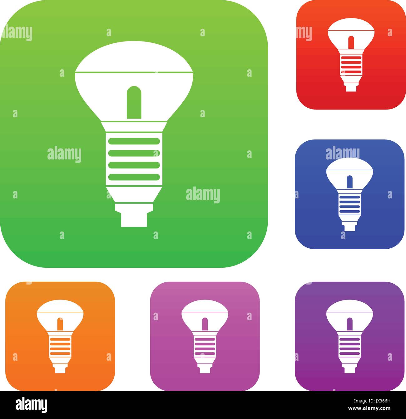 Led bulb set collection Stock Vector Image & Art - Alamy