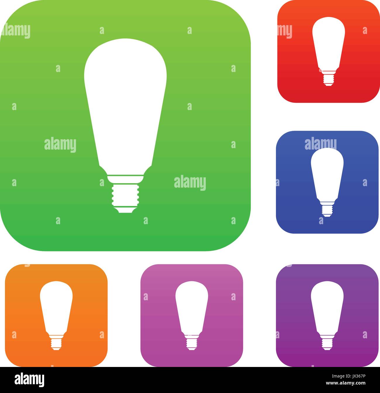 Light bulb set collection Stock Vector Image & Art - Alamy
