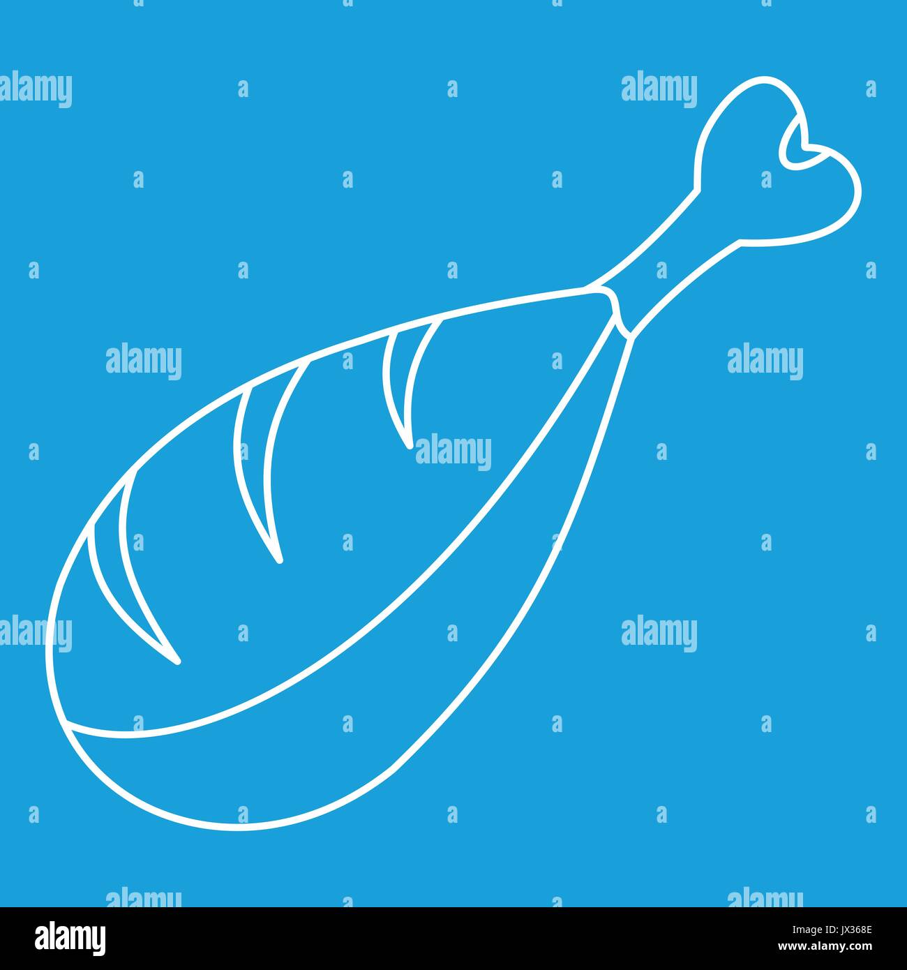 Roasted whole leg icon, outline style Stock Vector Image & Art - Alamy