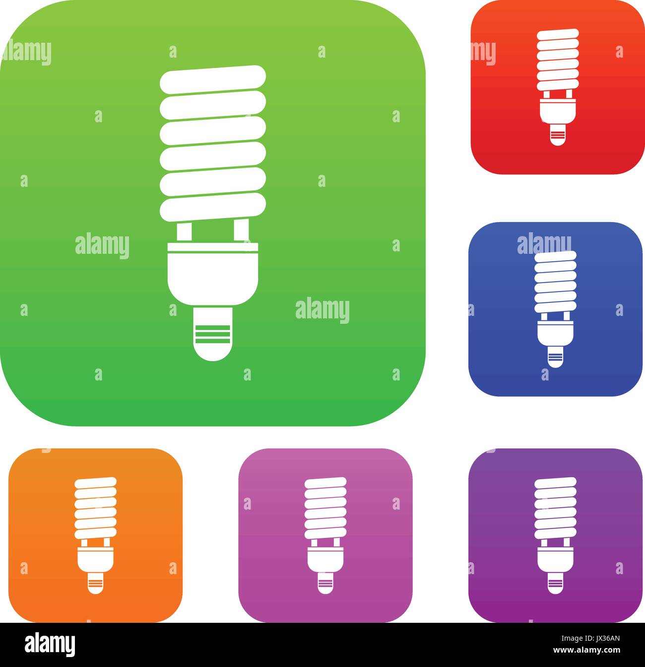 Fluorescent bulb set collection Stock Vector Image & Art - Alamy