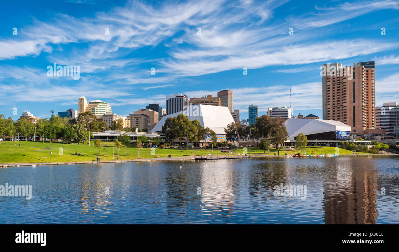 Adelaide, Australia - December 2, 2016: Adelaide city skyline on a day ...