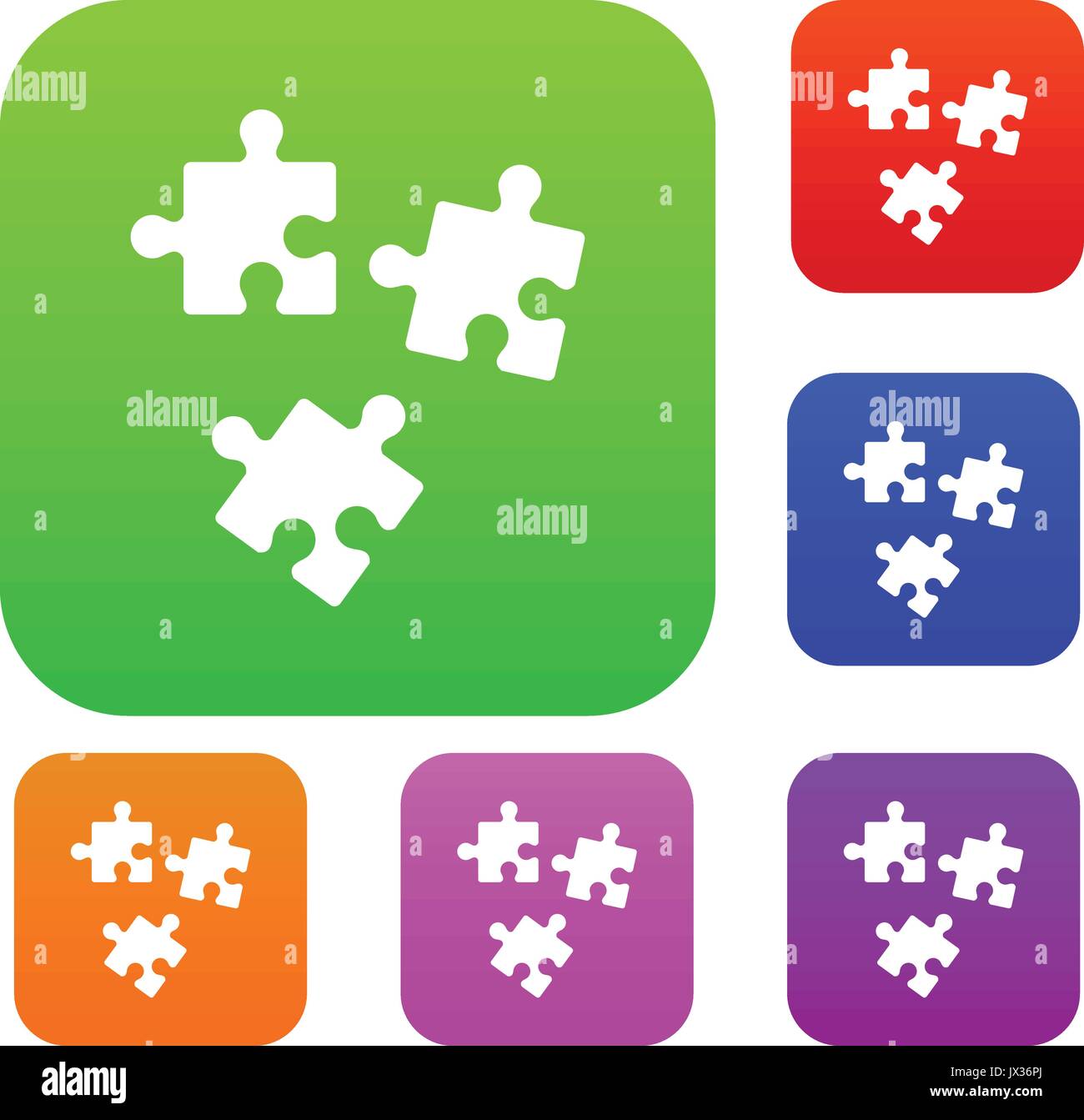 Puzzle set collection Stock Vector Image & Art - Alamy