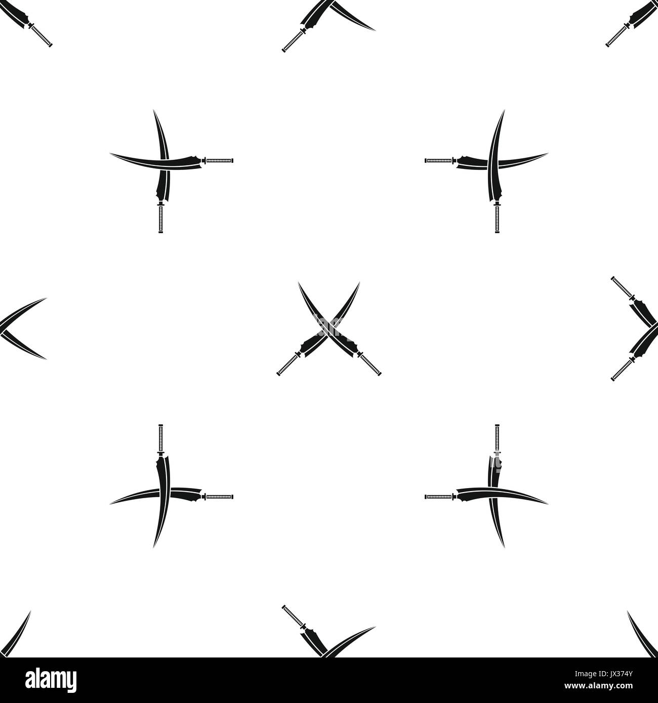 Samurai swords pattern seamless black Stock Vector Image & Art - Alamy