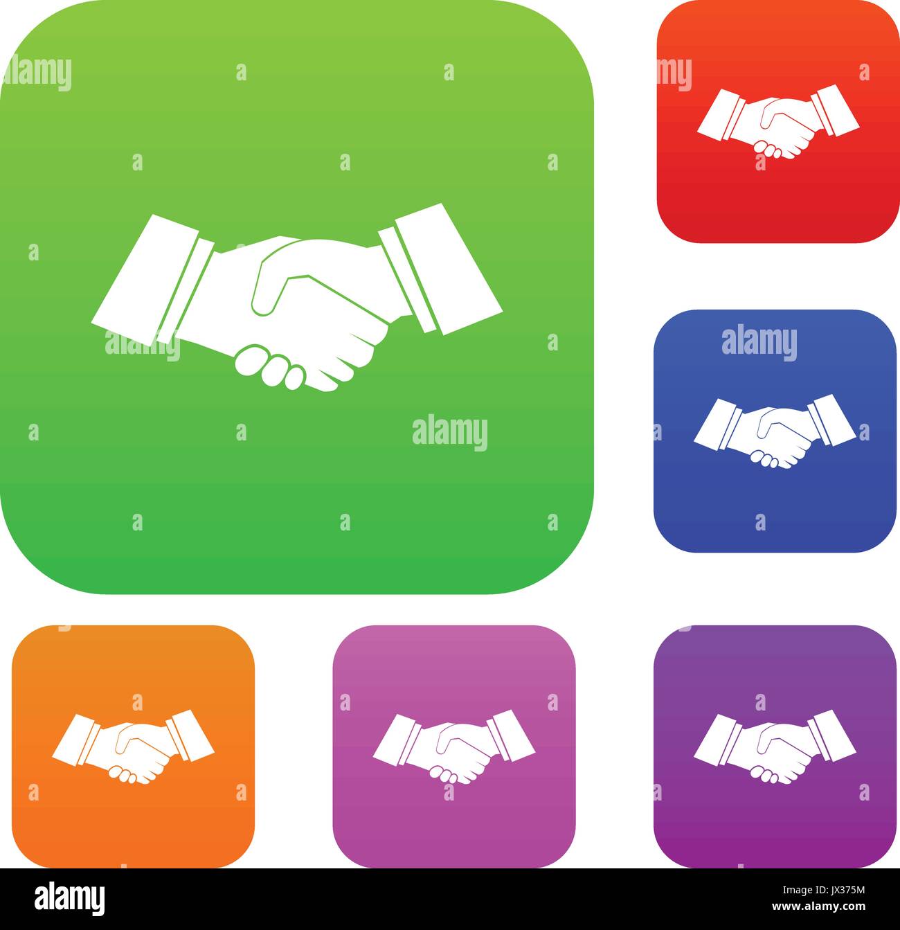 Handshake set collection Stock Vector Image & Art - Alamy
