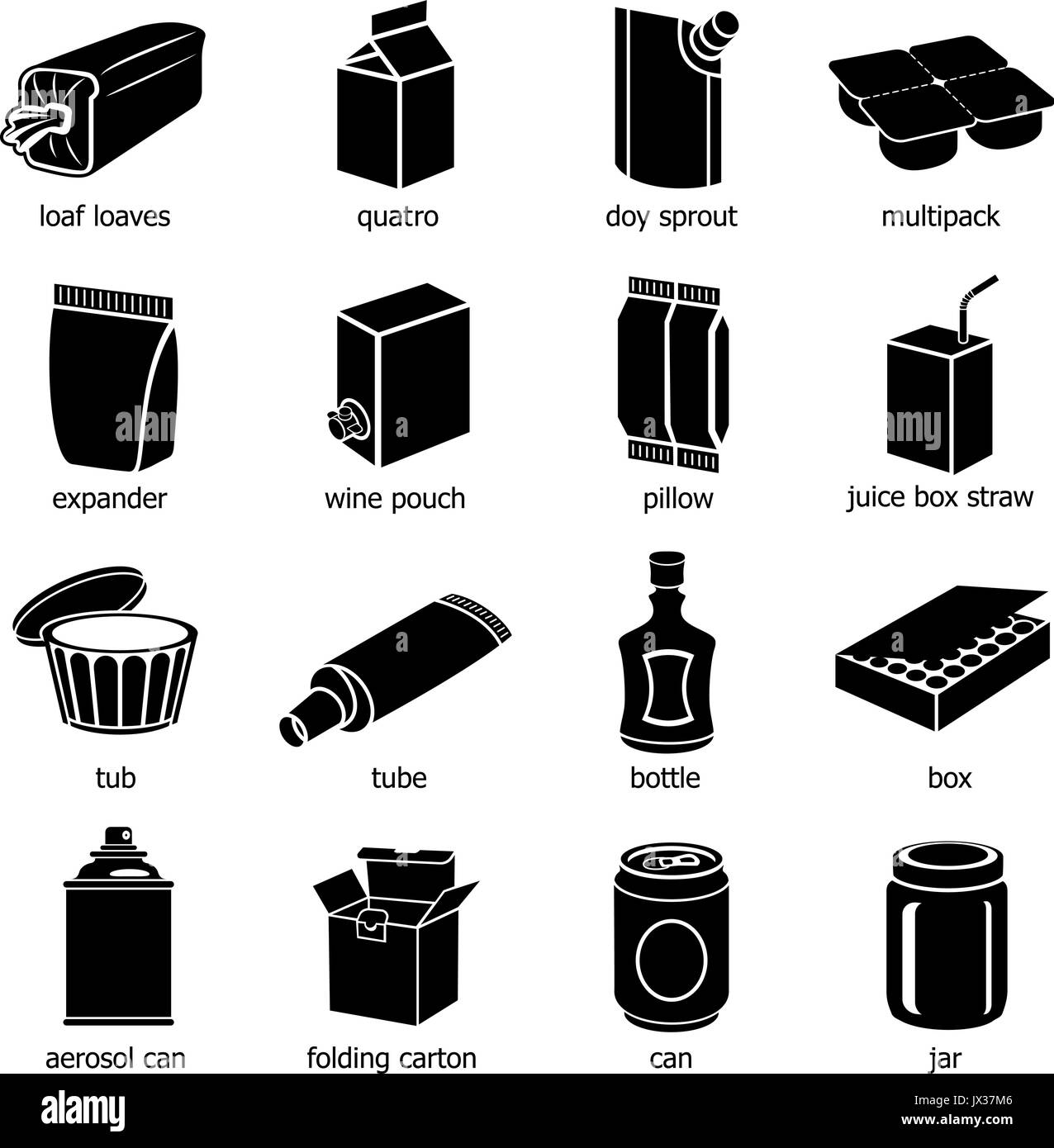Package types icons set, simple style Stock Vector Image & Art - Alamy
