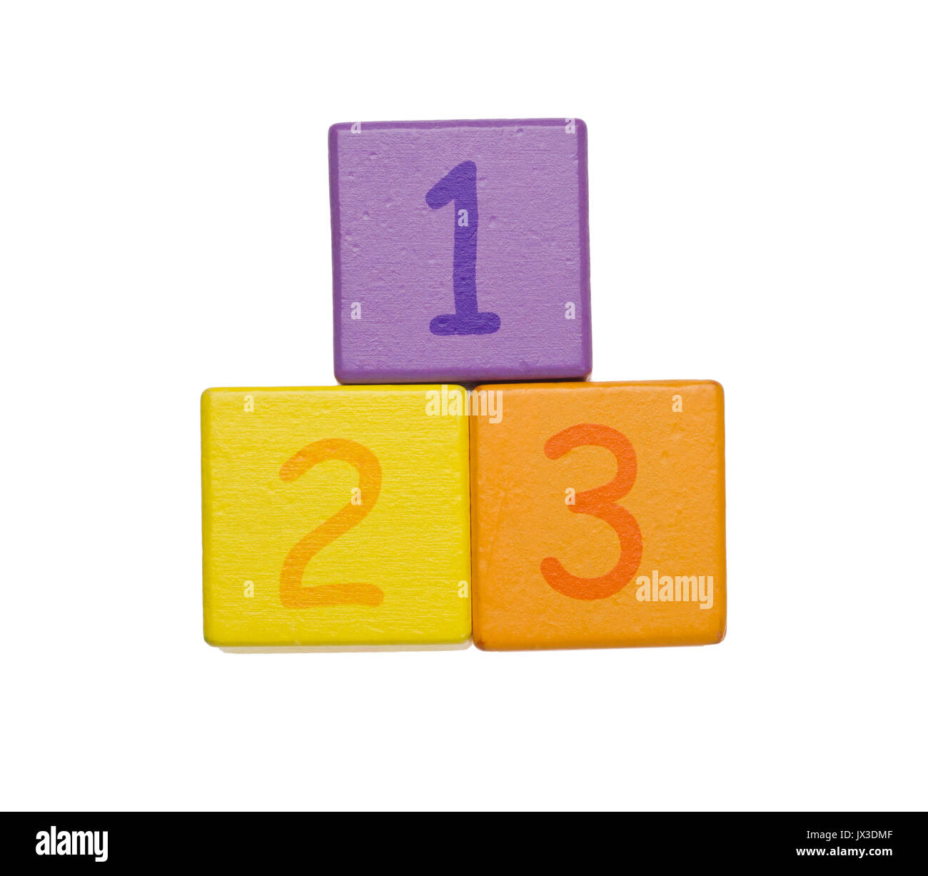 Numbered cubes isolated on white Stock Photo - Alamy