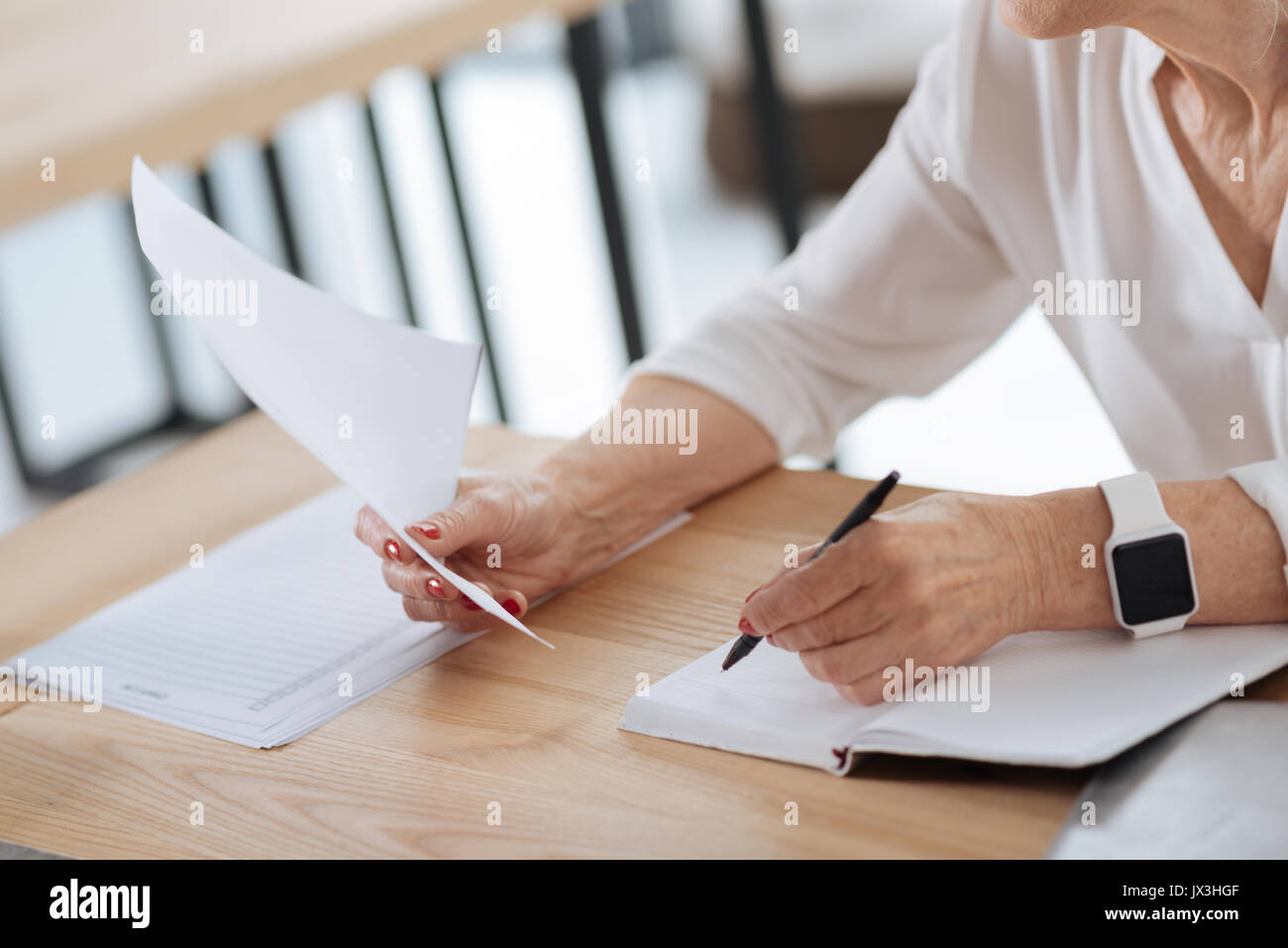Workplace of a professional experienced businesswoman Stock Photo - Alamy