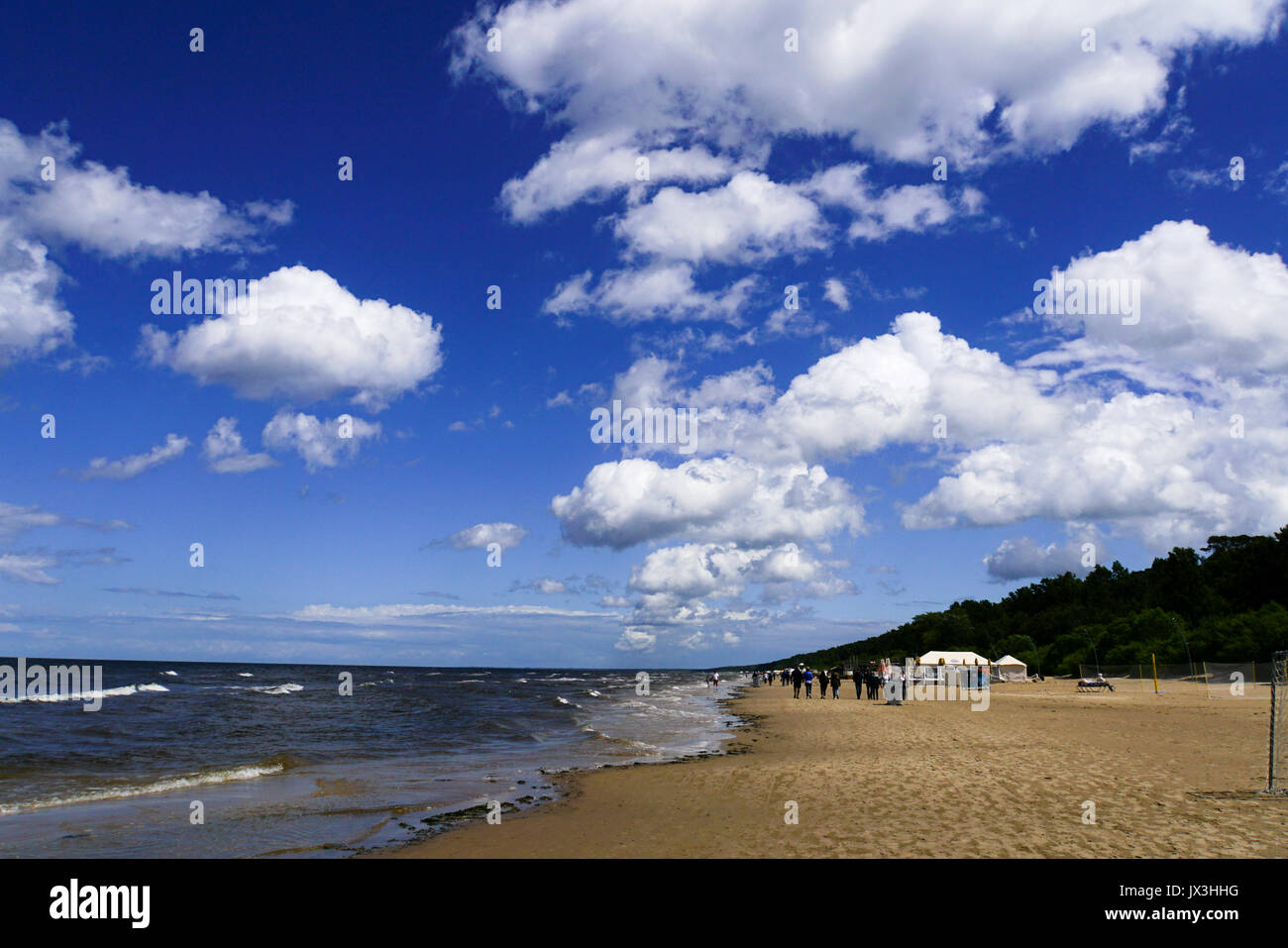beach at Jurmala beach resort on the Baltic coast, Latvia Stock Photo ...