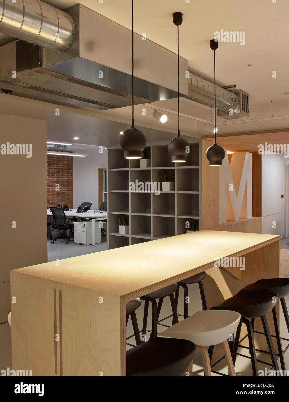 Common area desk towards entrance. Monotype offices, London, United ...