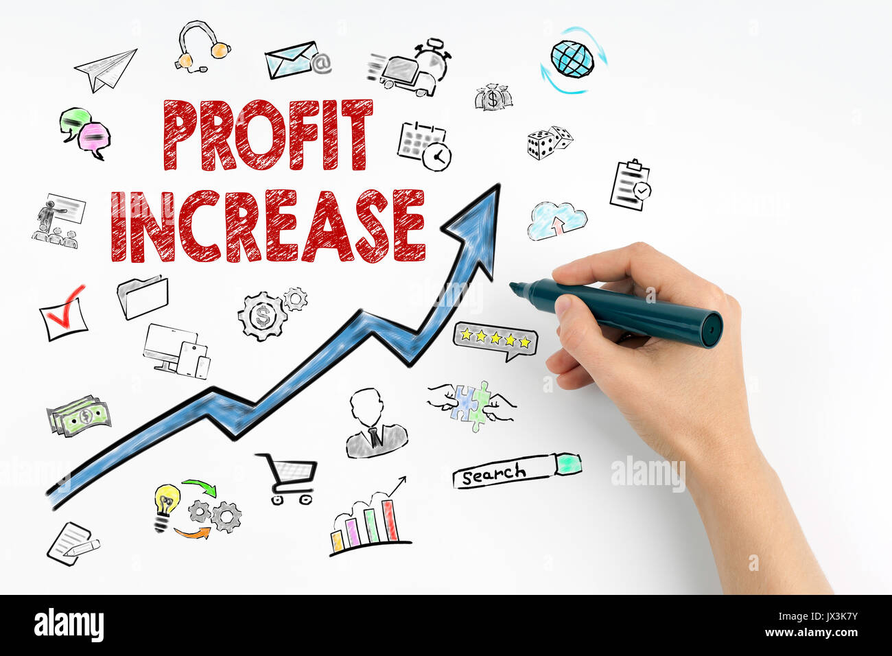 Icon profit increase Cut Out Stock Images & Pictures - Alamy