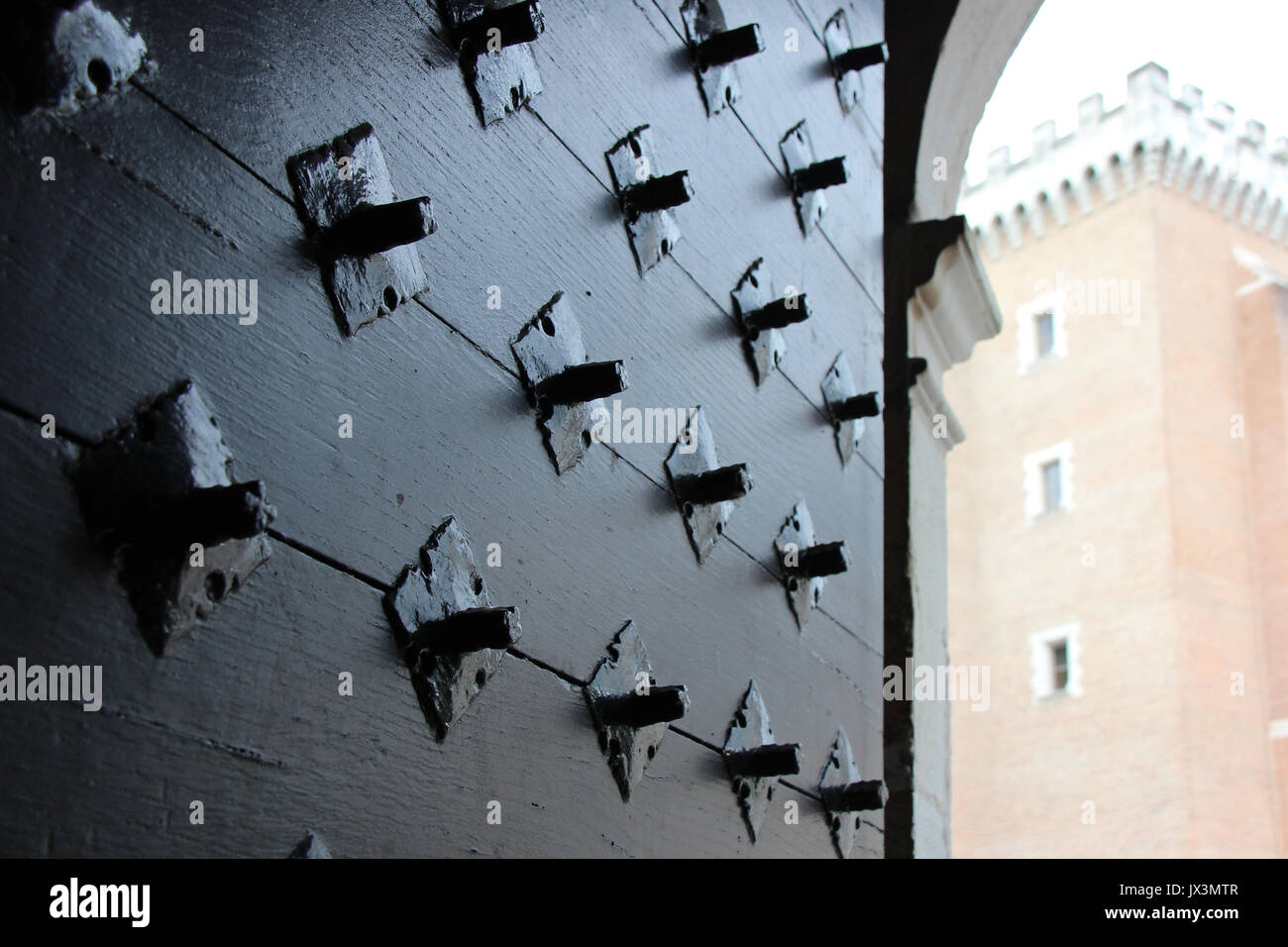 Gate of a medieval private mansion in Pau (France Stock Photo - Alamy