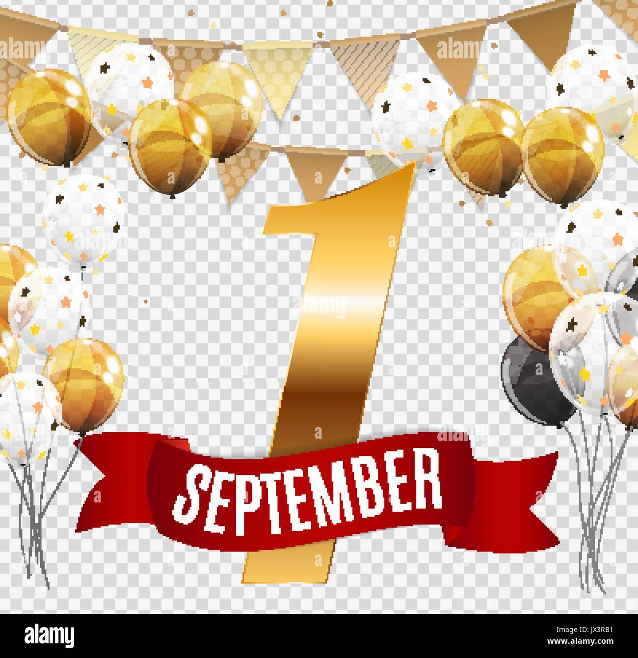 First 1 September Template Vector Illustration Stock Vector Image & Art ...