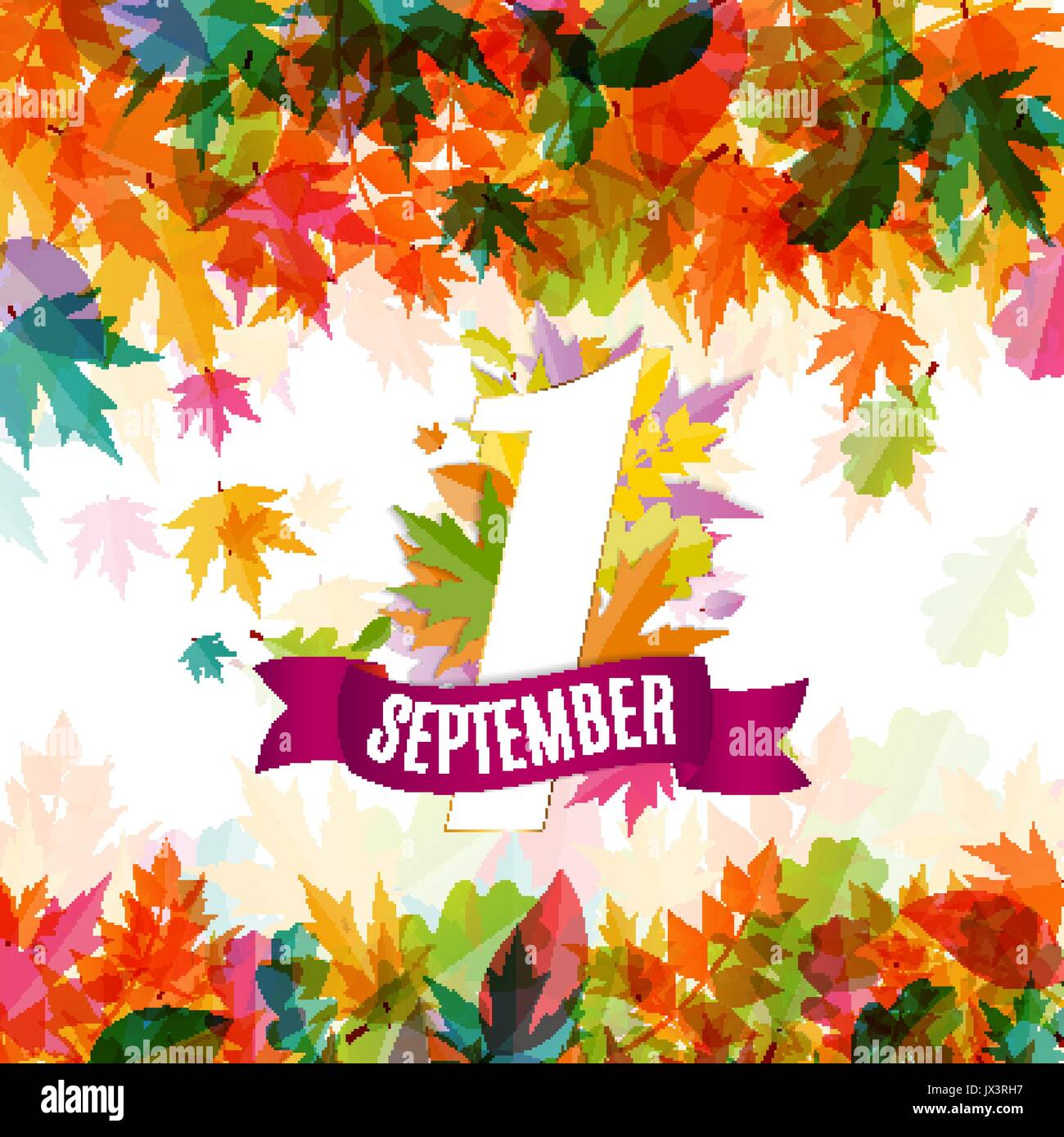 First 1 September Template Vector Illustration Stock Vector Image & Art ...