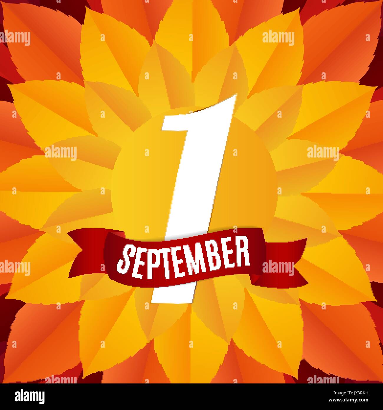 First 1 September Template Vector Illustration Stock Vector Image & Art ...