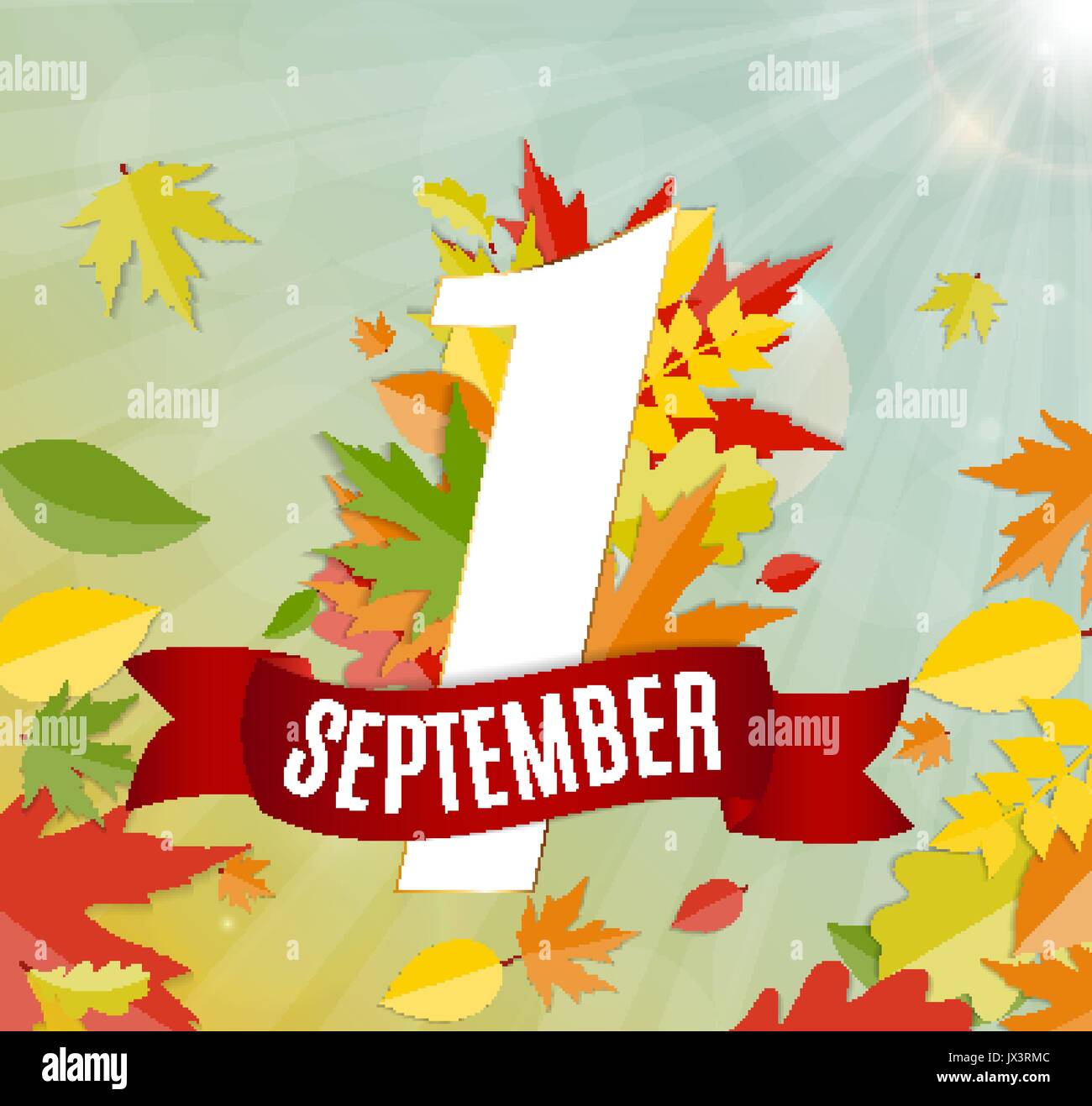 First 1 September Template Vector Illustration Stock Vector Image & Art ...