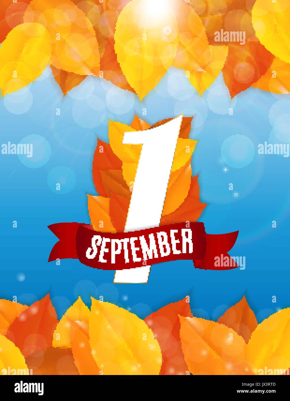 First 1 September Template Vector Illustration Stock Vector Image & Art ...