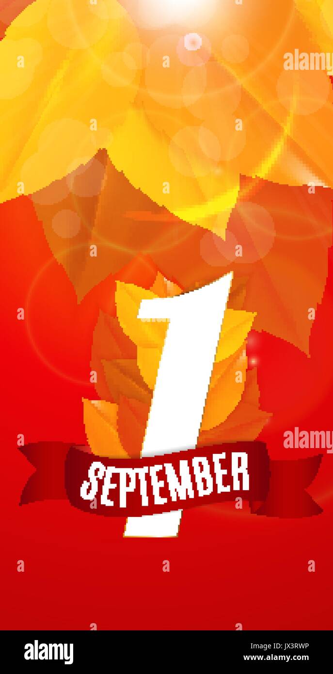 First 1 September Template Vector Illustration Stock Vector Image & Art ...