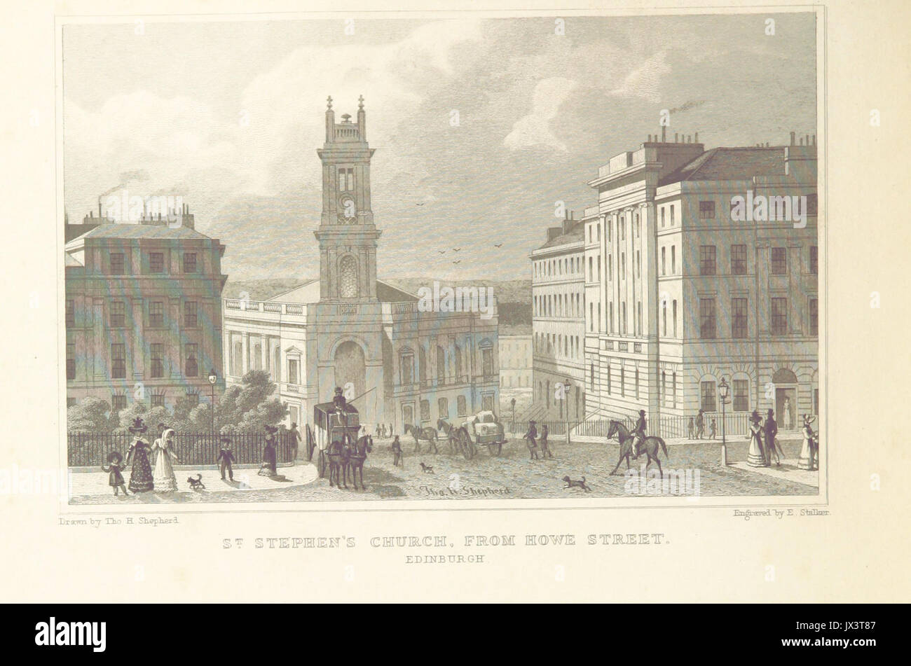 MA(1829) p 150 St Stephen's Church, from Howe Street, Edinburgh Thomas ...