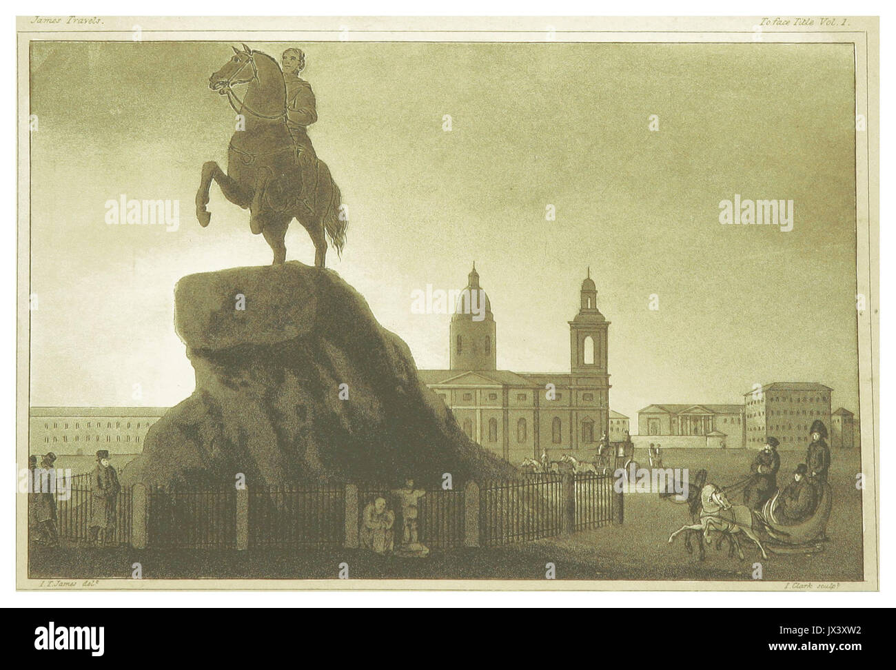 JAMES(1817) p1 008 STATUE OF PETER THE FIRST Stock Photo - Alamy