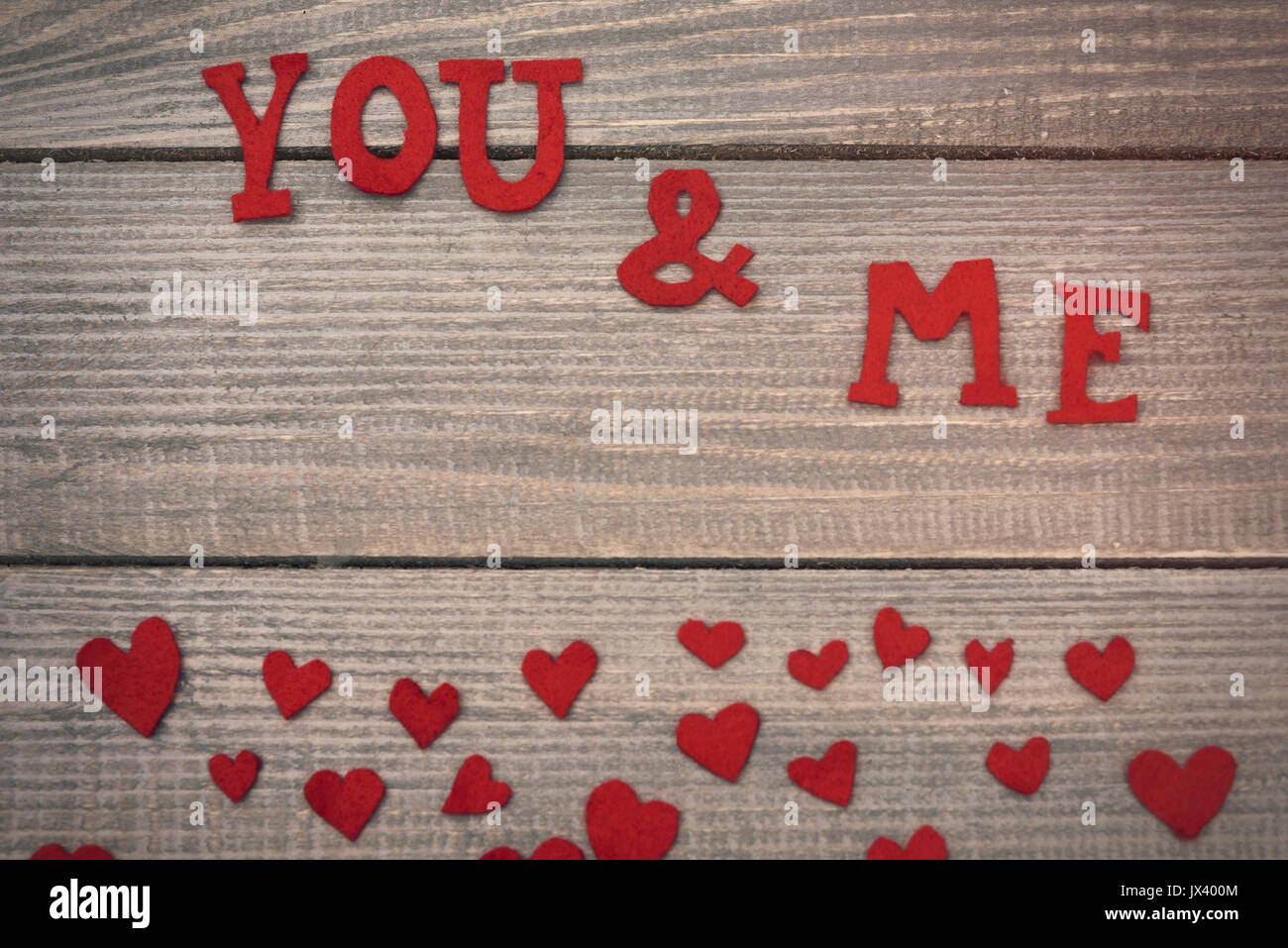 Cute text made of felt letters Stock Photo - Alamy