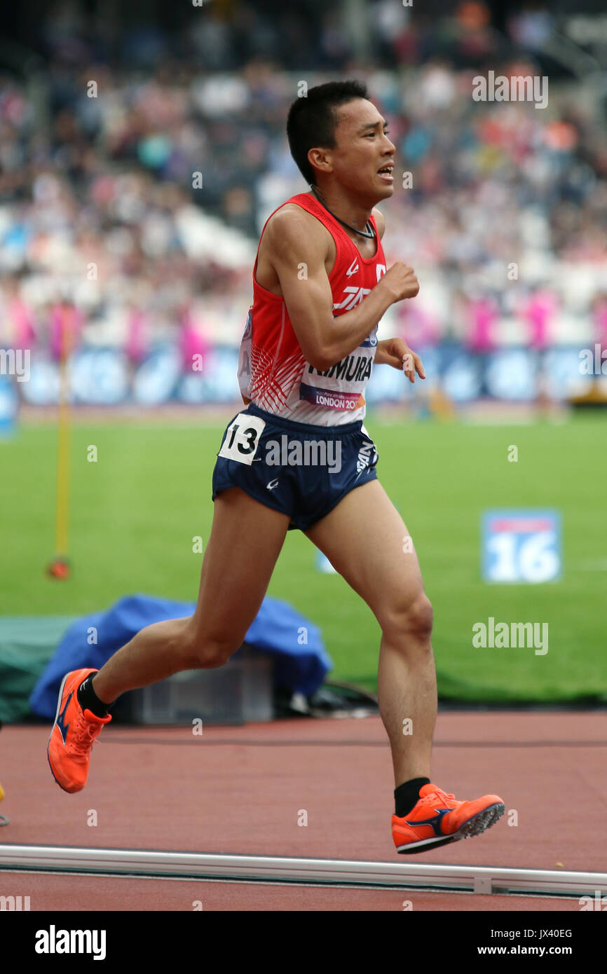 Yuya KIMURA of Japan in the Men's 5000 m T20 Final at the World Para Championships in London ...