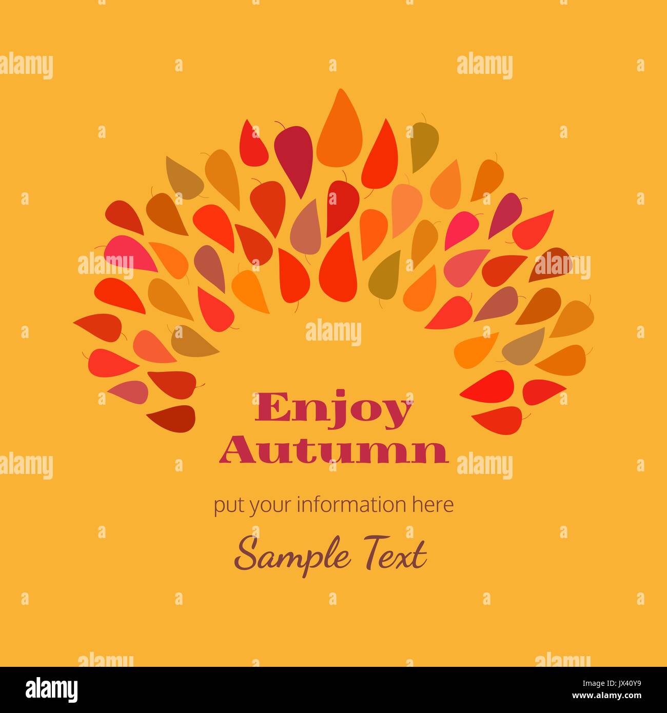 Autumn decorative poster Stock Vector Image & Art - Alamy
