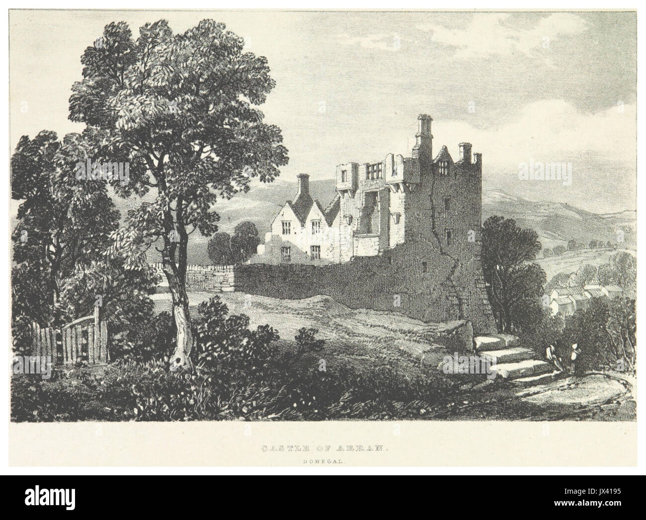 NEWENHAM(1830) p095 DONEGAL CASTLE OF ARRAN Stock Photo - Alamy