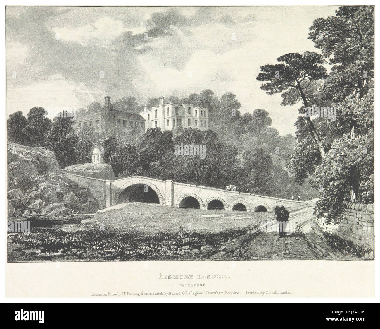 NEWENHAM(1830) p239 WATERFORD LISMORE CASTLE Stock Photo - Alamy