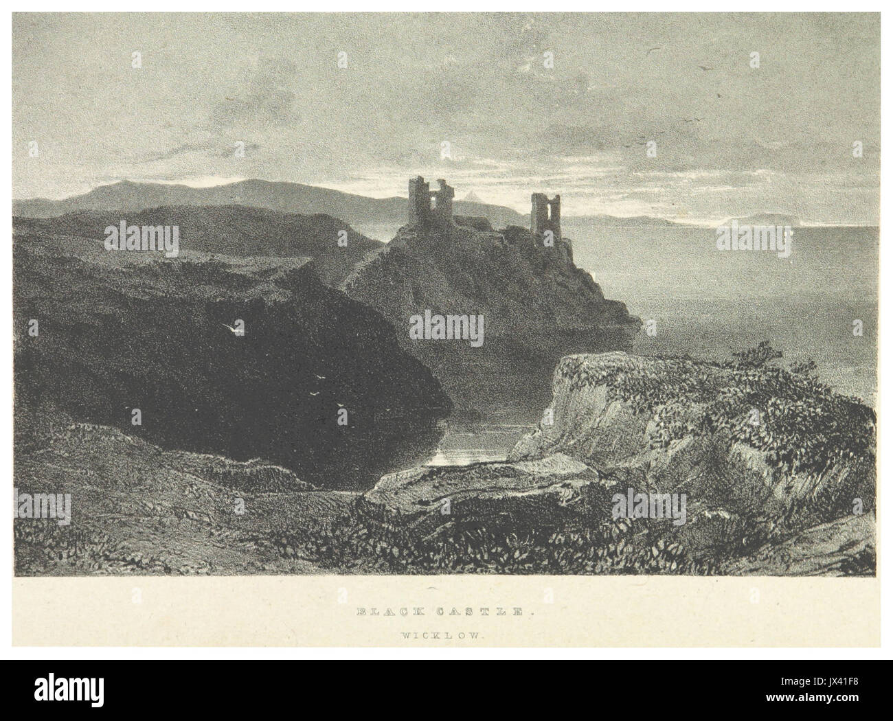 NEWENHAM(1830) p263 WICKLOW BLACK CASTLE Stock Photo - Alamy