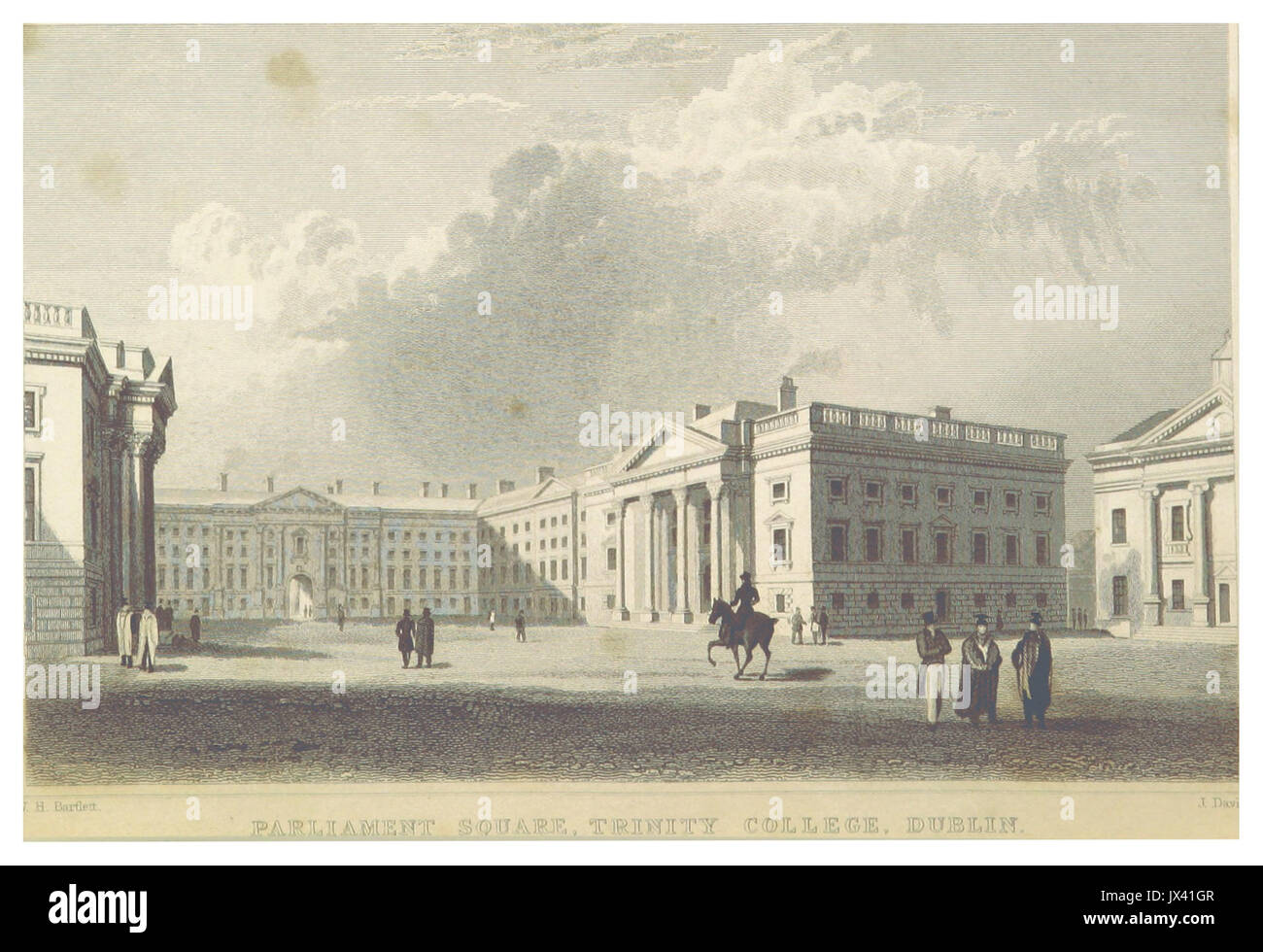 DUBLIN(1837) p045 PARLIAMENT SQUARE, TRINITY COLLEGE Stock Photo - Alamy