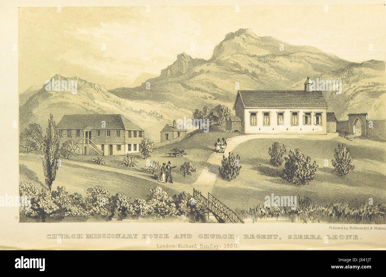 POOL(1850) Church and Missionary House in Regent, Sierra Leone Stock ...