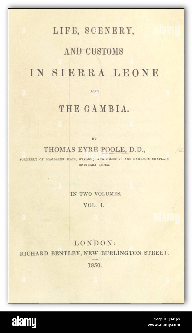 POOL(1850) Life, Scenery, and Customs in Sierra Leone and the Gambia (V ...