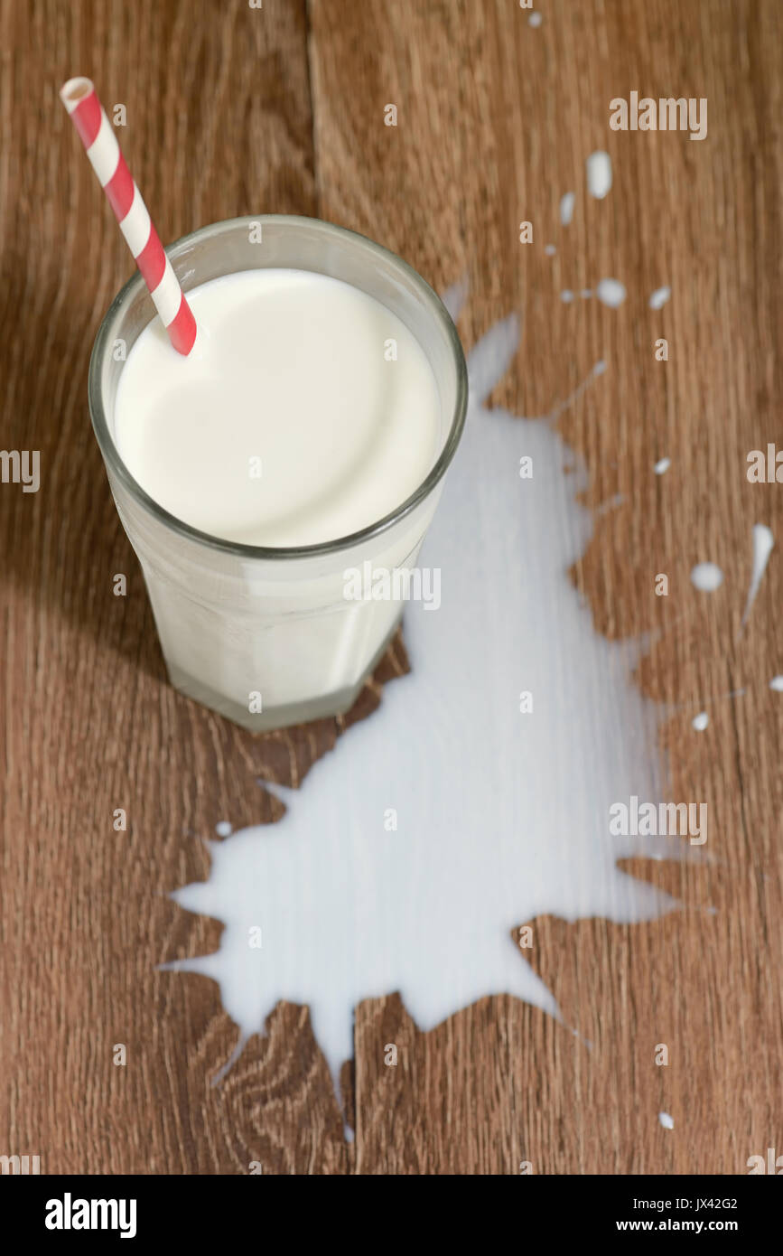 Glass spilled milk hi-res stock photography and images - Alamy