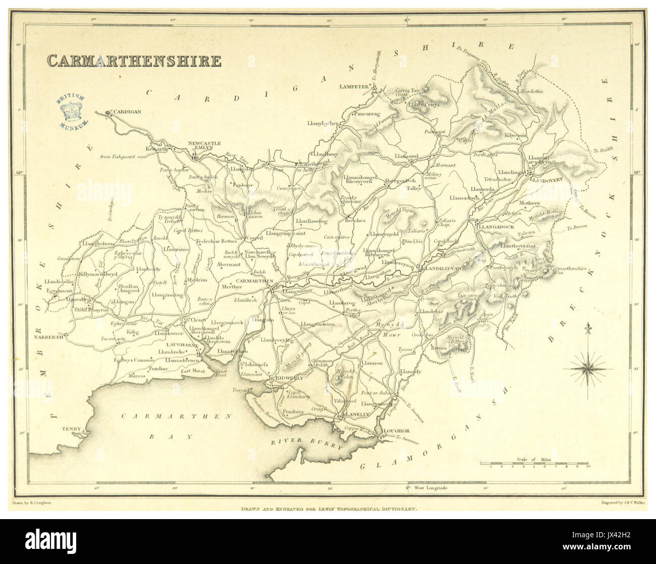 Map of carmarthenshire hi-res stock photography and images - Alamy